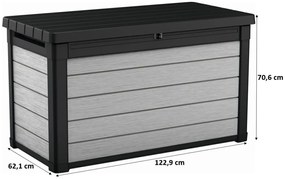 KETER DENALI DUOTECH 380L Úložný box 122,9 x 62,1 x 70,6 cm, šedohnědá 17205969