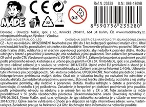 MaDe 23528 - Auto na dálkové ovládání / od 3 let
