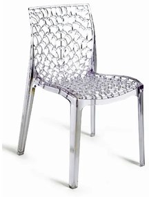 Stima Designová plastová jídelní židle GRUVYER | Odstín: polykarbonát antracite transparente