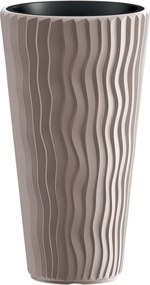 Prosperplast Květináč s vložkou Sandy Slim (kávová, Š 30 x V 53 x H 30 cm)