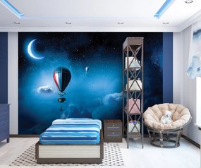 Malvis ® Tapeta Noční obloha s balónem Vel. (šířka x výška): 360 x 260 cm