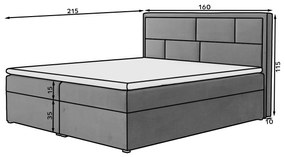 Eltap Čalouněná postel Meron s úložným prostorem Materiál a barva potahu: Monolith 37 - zelená, Rozměr: 180x200