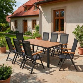 Vikio Zahradní jídelní set 190x90 pro 8 osob přírodní VZS211P8