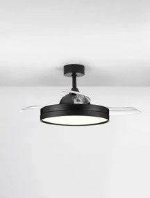 LED černé moderní stropní svítidlo Nevma s dálkovým ovládáním