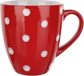 Sada keramických hrnků PUNTÍK červená 400 ml 2 ks