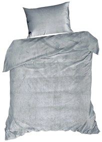 FLEECOVÉ POVLEČENÍ FLANO2 200X220 CM, 2 KS 70X80 CM STŘÍBRNÉ