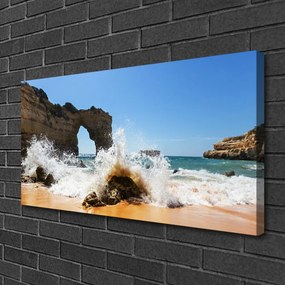 Obraz na plátně Pláž Moře Vlny Krajina 125x50 cm