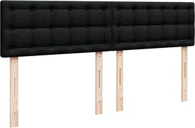 Box spring postel s matrací černá 200x200 cm textil 3287579