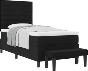 Postel s boxspringem s polštářem Černá 80 x 200 cm textil 3343948