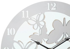Bílé nástěnné hodiny Mauro Ferretti Spring, 55x4,5 cm