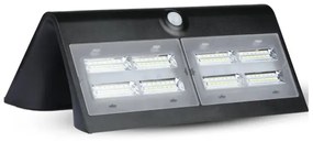LED Solární nástěnné svítidlo se senzorem LED/7W/3,7V 4000K IP65 4000 mAh černá