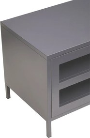 Šedý ocelový TV stolek 150x50x45 cm Acier – Premier Housewares
