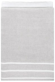 Lněný ručník Usva, len-bílý, Rozměry  95x180 cm