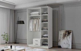 Šatní skříň ADA I 120 cm - béžová/černé úchytky