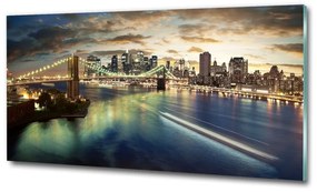 Wallmuralia Moderní skleněný obraz z fotografie Manhattan New York 100x50
