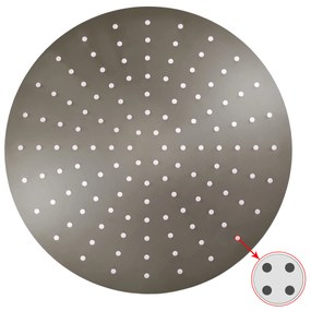 Slezák - RAV Hlavová sprcha kulatá kovová ø 30 cm s 4-otvorovými tryskami - KS0001/4MGL, Metal Grey lesk