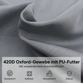 Outsunny Ochranný kryt slunečníku Outsunny, odolný proti povětrnostním vlivům, se zipem a upevňovacími popruhy, polyester Oxford, šedý 178x25/35cm pr…
