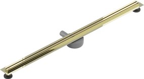 Mexen Flat 360° Slim otočný liniový odtok 140 cm, zlatý - 1541140