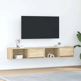 TV skříňky 2 ks Dub Sonoma 80x31x25,5 cm Dřevěné konstrukce
