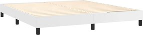 Box spring postel s matrací bílá 160x200 cm umělá kůže 3141012