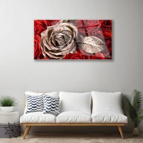 akrylový obraz Růže Květiny 100x50 cm