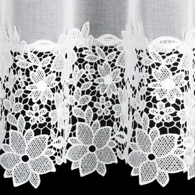 ZÁCLONA NA KROUŽCÍCH ARTEMIDA 350X145 CM BÍLÁ
