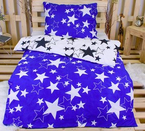 TOP Microtop povlečení 140x200 70x90 Stars - modrobílé