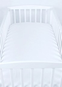 BBL Dětské prostěradlo do postele mušelín - 120 x 60 cm - Bílá