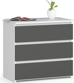 Komoda CL3 60 bílá/grafitová šedá