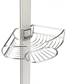 Simplehuman Rohová tyč s nastavitelnými poličkami do sprchy Simplehuman, nerez / hliník, 182 -274cm