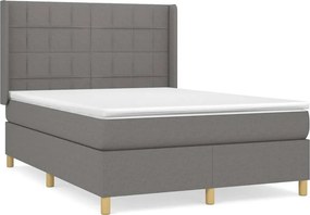 Box spring postel s matrací tmavě šedá 140x200 cm textil 3131994