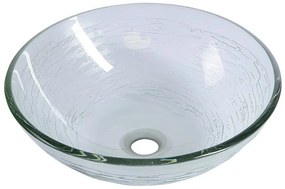 Sapho, RIPPLE skleněné umyvadlo průměr 42 cm, 2501-18