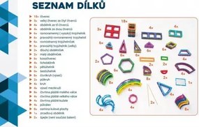 MAGFORMERS Výukové karty Geometrie 3: 2D a 3D geometrie