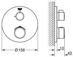 GROHE 24075000 - Termostatická sprchová baterie GROHTHERM lesklý chrom
