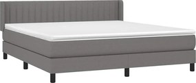 Box spring postel s matrací tmavě šedá 160x200 cm textil 3129882