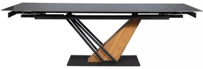 Rozkládací jídelní stůl Genesis 180/240 cm černý/jasan