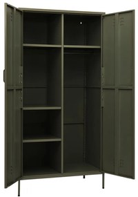 Šatní skříň olivově zelená 90 x 50 x 180 cm ocel - Default Title