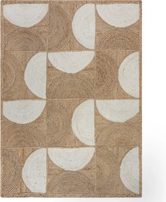 Flair Rugs, Kusový koberec Ella Jute Eclipse Natural/White, 200x290, béžová, chodba / předsíň