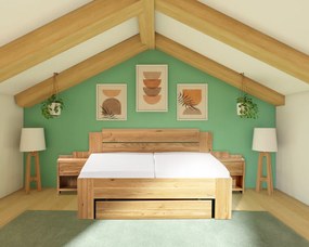 Ahorn Grado postel - dub divoký průběžný Moření: Transparentní olej, Rozměr: 160 x 200 cm
