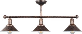 BRILAGI - Lustr na tyči FORGE 3xE27/60W/230V patina/měděná