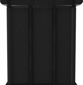 Výstavní police 4 přihrádky s boxy černá 69x30x72,5 cm textil 322599