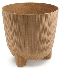 PROSPERPLAST Květináč - RYFO N Eco Wood Průměr: 14,5 cm, Barva: kávová