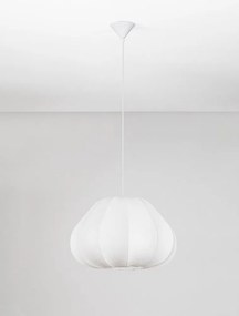 Matně bílé látkové závěsné svítidlo ø 50 cm Bora – Nova Luce