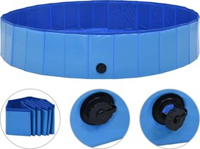 vidaXL Skládací bazén pro psy 160 x 30 cm PVC [170824] Barva: Modrá