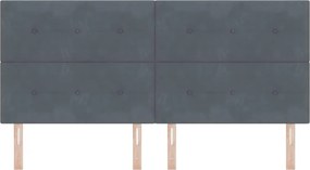 Čelo postele Tmavě šedá 200 cm samet 3337868