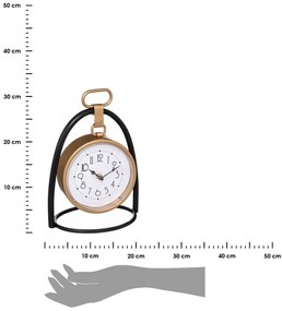 Stolní hodiny Max, černá/zlatá