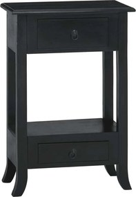 vidaXL Konzolový stolek se zásuvkami černý 50x30x75 cm masivní mahagon [337878]