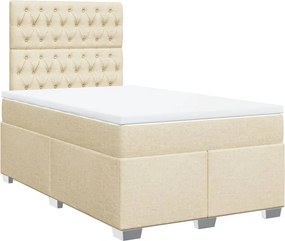 Box spring postel s matrací krémová 120x200 cm textil 3292767