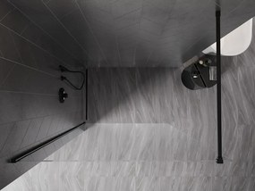 Mexen Kioto-X sprchová stěna Walk-in 120 x 200 cm, transparentní 10 mm, černá - 800-120-101-70-00-X