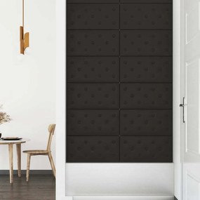 vidaXL Nástěnné panely 12 ks 60 x 30 cm umělá kůže 2,16 m² [343988] Barva: Černá